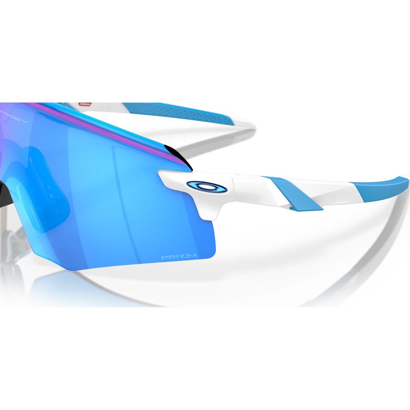 Oakley Encoder Sunglasses - Polished White / Prizm Sapphire Lens