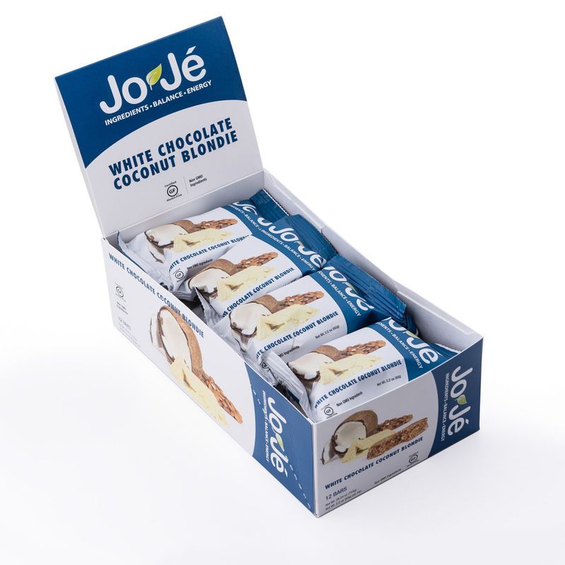 JoJ White Chocolate Coconut Blondie Bars - Box of 12