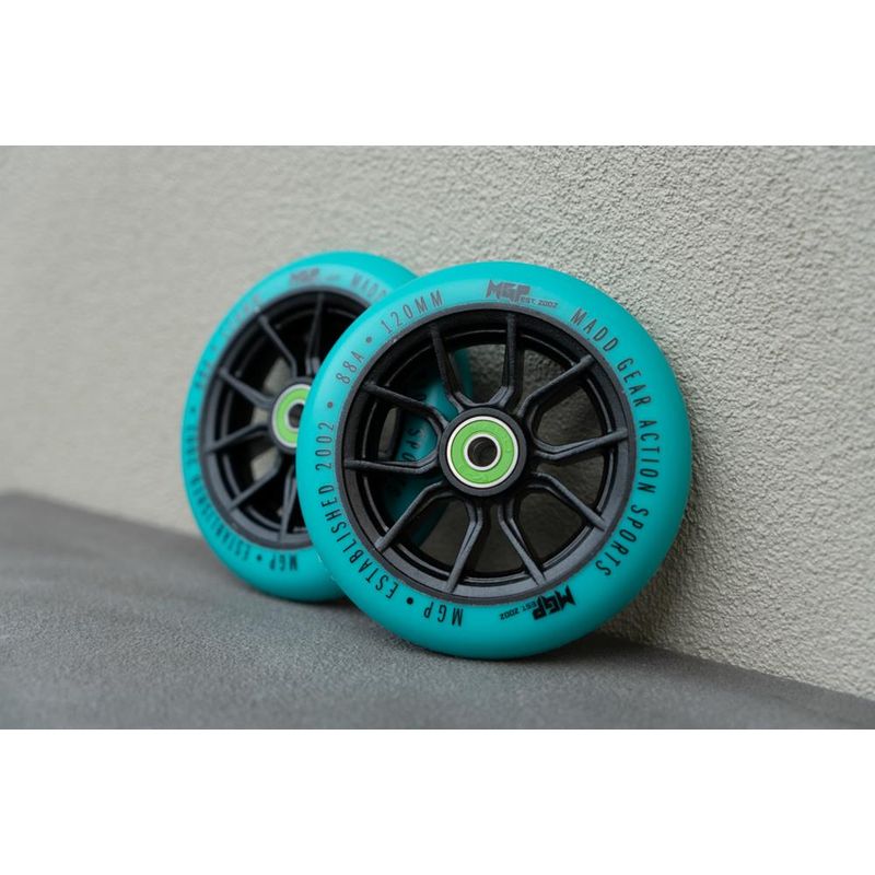 MGP 120mm Syndicate Scooter Wheel Teal 2 Pack
