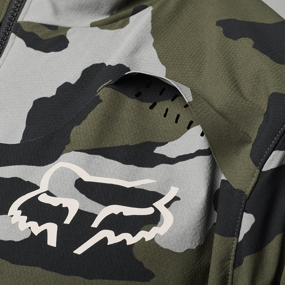 Fox Flexair Men's Pro Fire Alpha MTB Jacket Green Camo